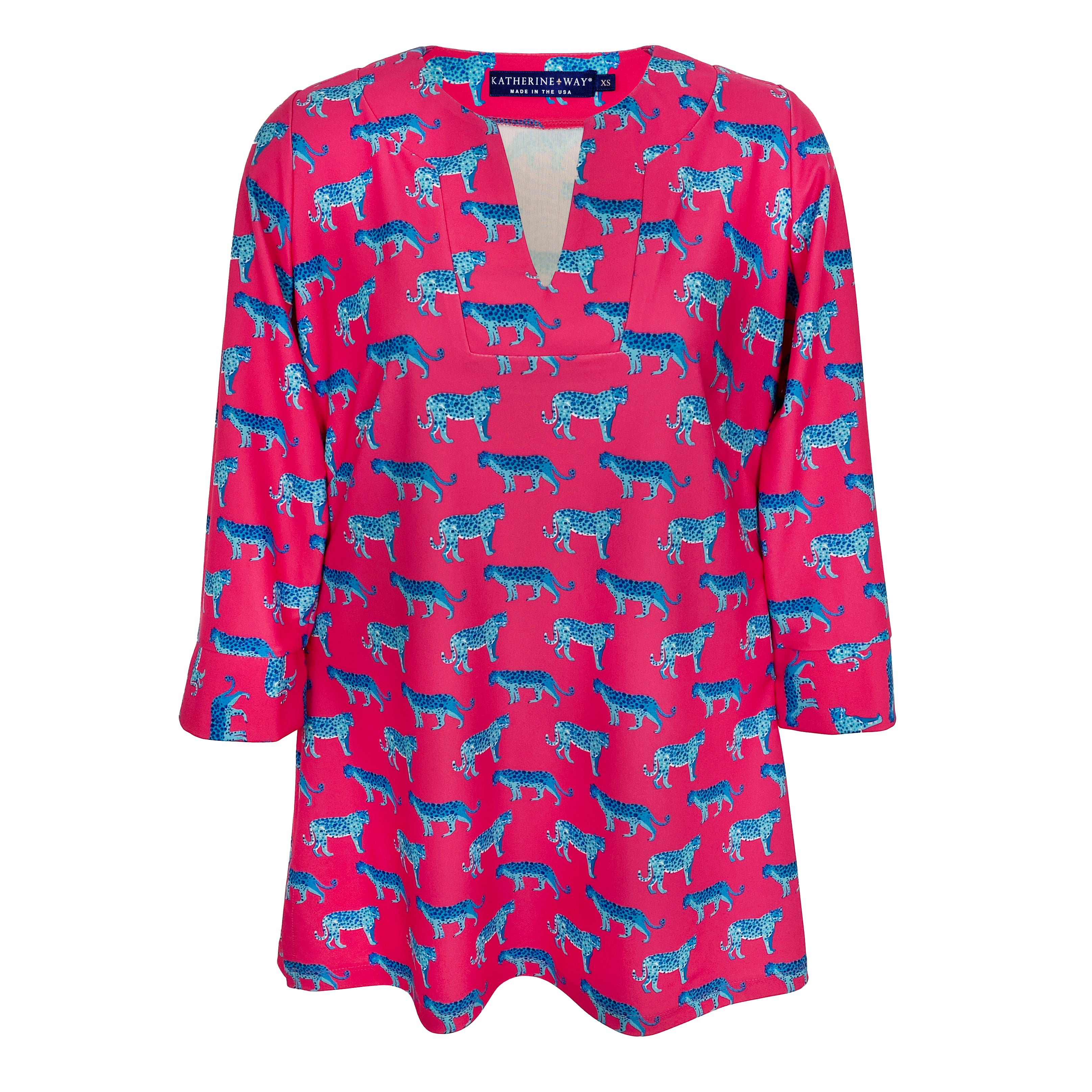 Katherine Way Boca Tunic Top in Cougar Romp Pink